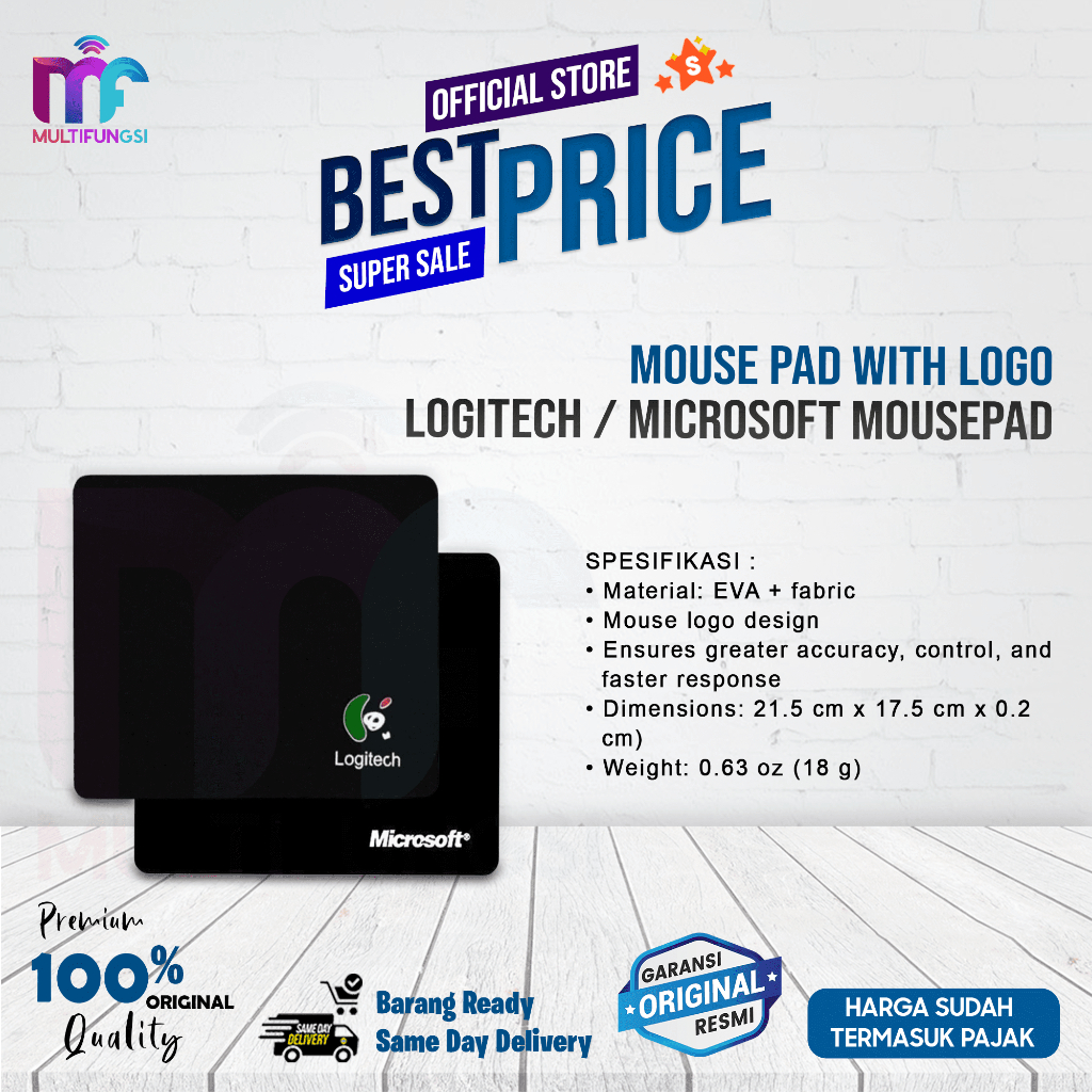 Jual MOUSE PAD with Logo Logitech / Microsoft Mousepad | Shopee Indonesia