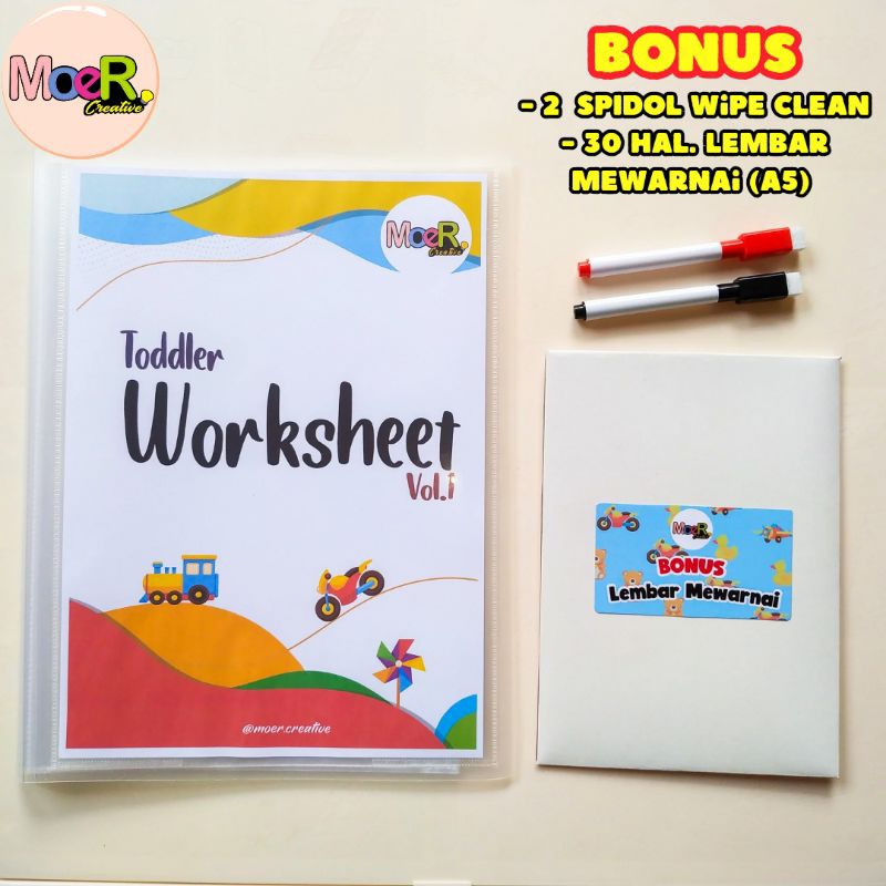 Jual Worksheet Toddler Vol.1 (45 Halaman) Lembar Kerja Anak Untuk Usia ...