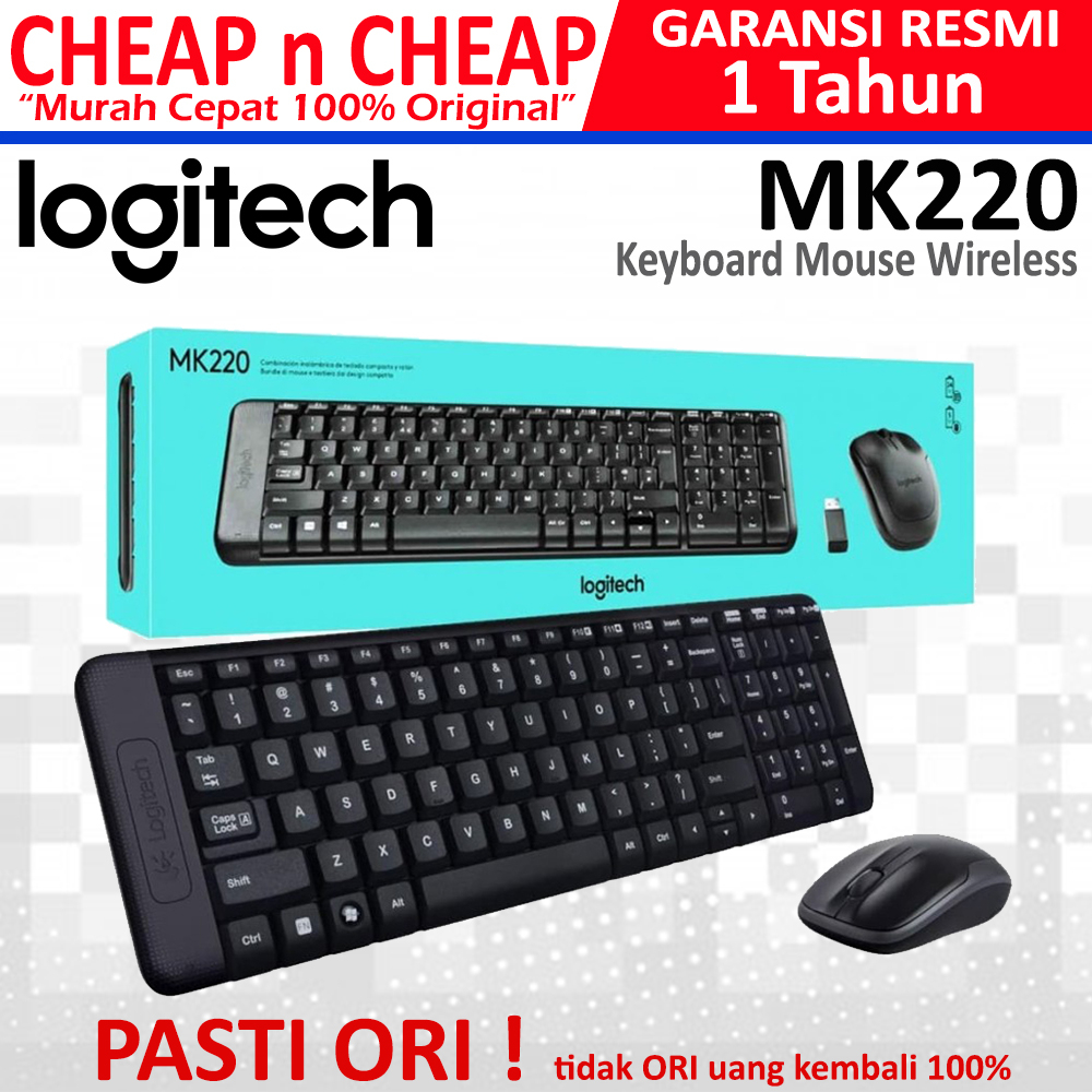 Jual Logitech MK220 - Keyboard Mouse USB Wireless Multimedia MK 220 ...