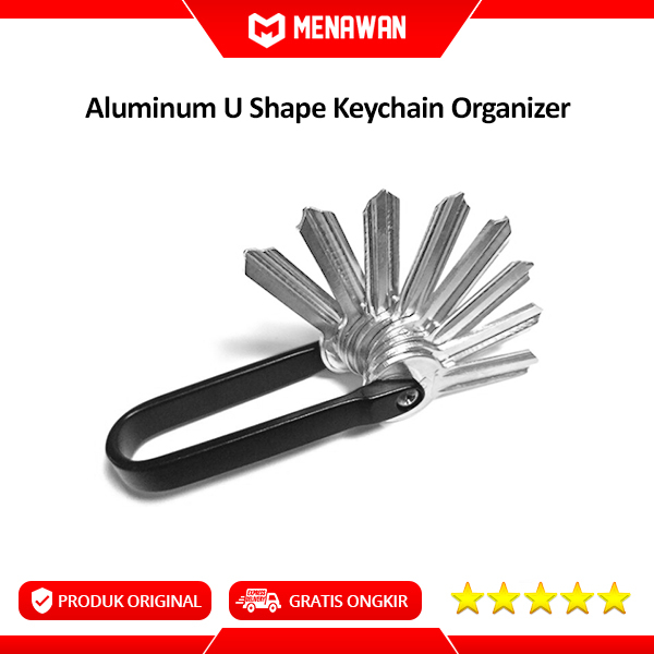 Jual Key Smart Aluminum U Shape Key Holder Keychain Gantungan Kunci ...