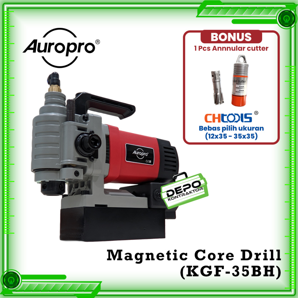 Jual Mesin Bor Magnet AUROPRO Portable Magnetic Core Drill Multifungsi ...
