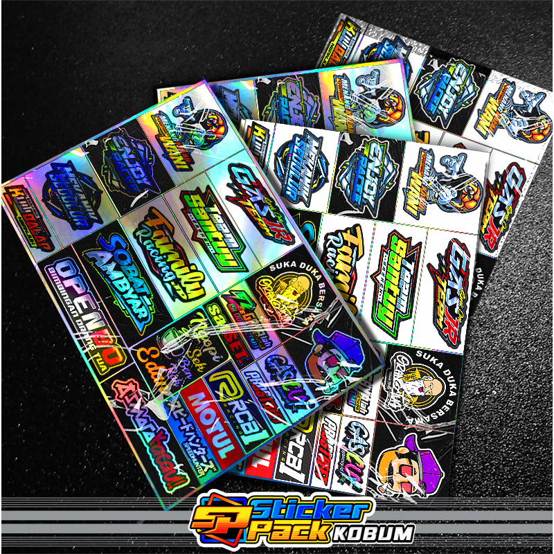 Jual Stiker Campuran Stiker Pack Gambar ,Logo Logo Dan Kata Kata Viral ...
