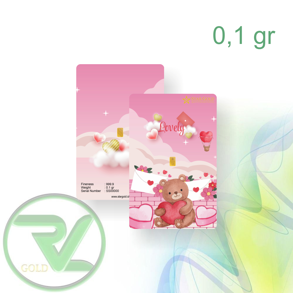 Jual Rvl Gold Star Gold Logam Mulia Love Series berat 0,1gram | Shopee ...