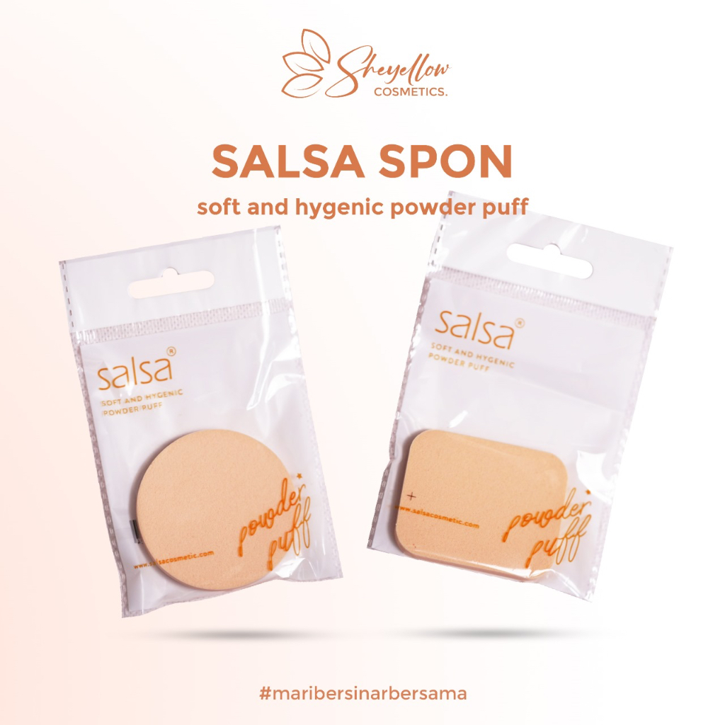 Jual Sheyellow SALSA Sponge Bedak Bulat & Persegi / Spons Bedak / Puff ...