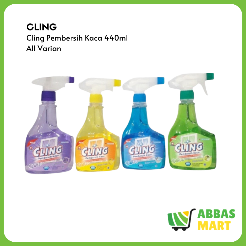 Jual CLING Pembersih Kaca Botol Spray 440ml | Shopee Indonesia