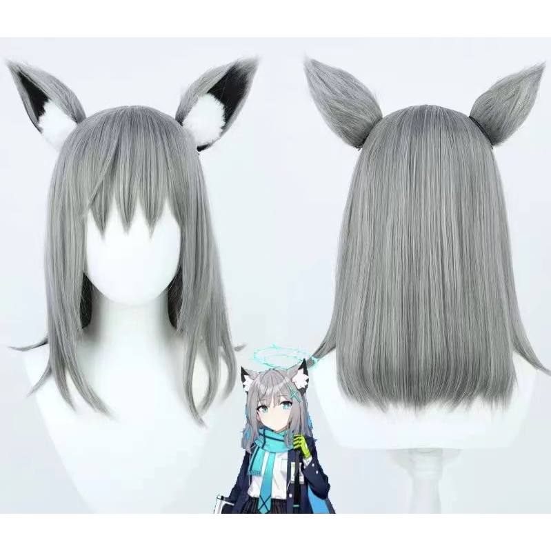 Jual Blue Archive cosplay costume Sunaokami Shiroko cosplay Set and wig ...