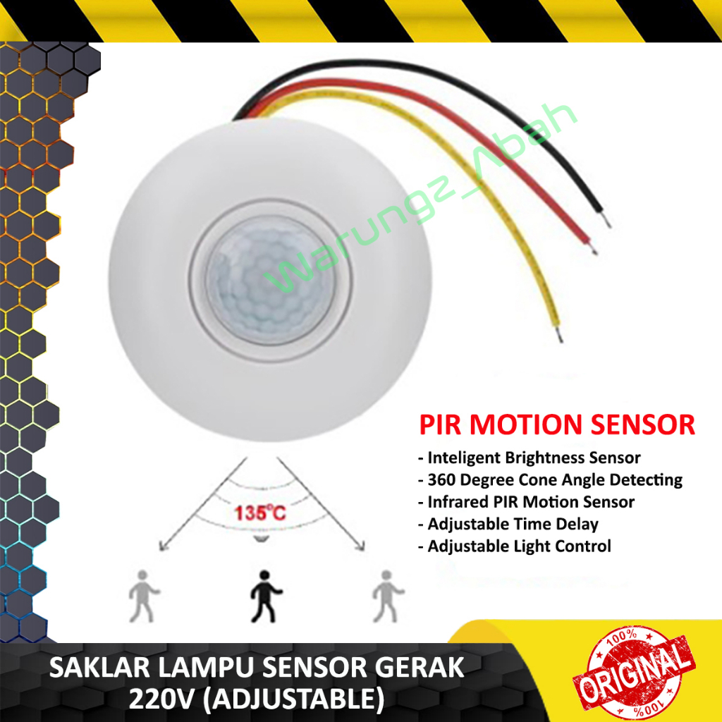 Jual ALAT SAKLAR SAKELAR SWITCH INFRARED OTOMATIS PIR HUMAN PET MOTION ...