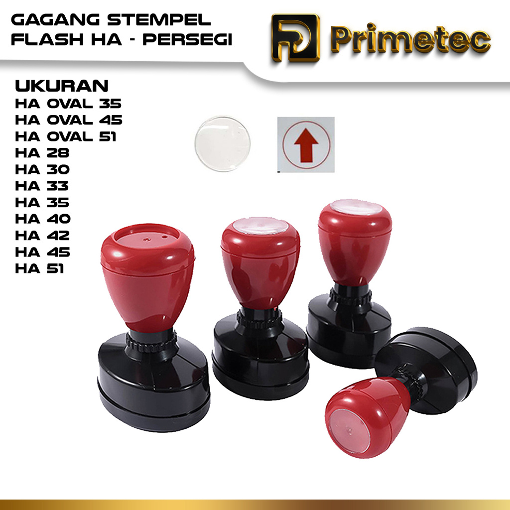 Jual BISA COD Gagang Stempel Flash HA Bulat Oval Ukuran Campur | Shopee Indonesia