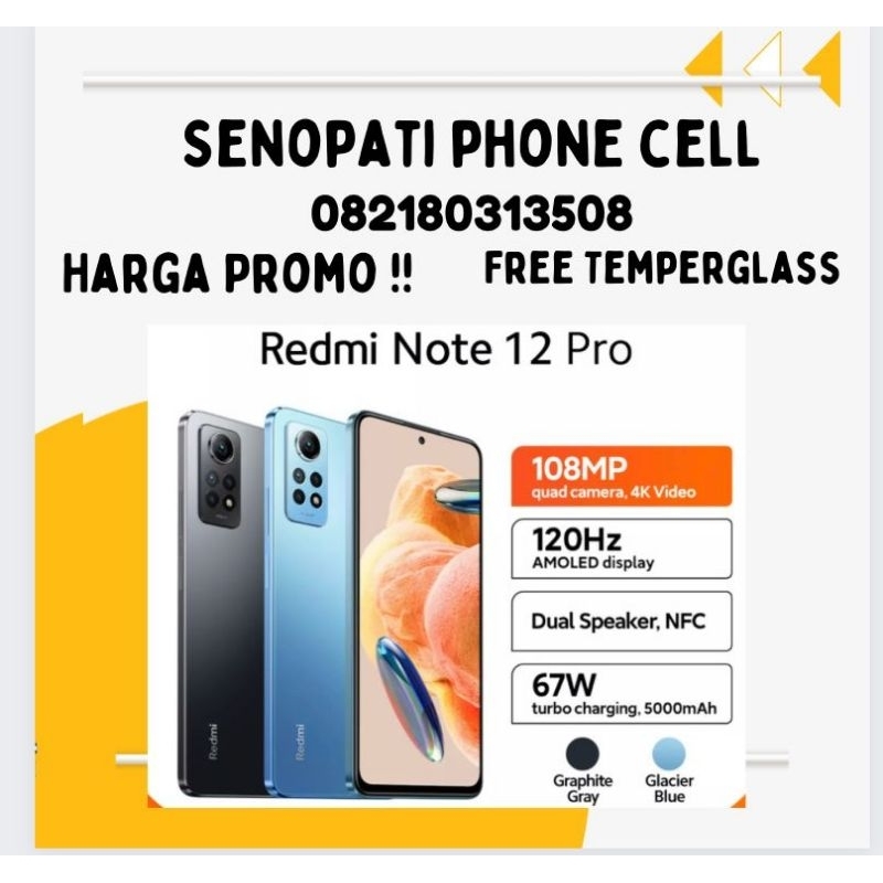 Jual redmi note 12 pro ram 6 128 GB harga promo garansi resmi original ...