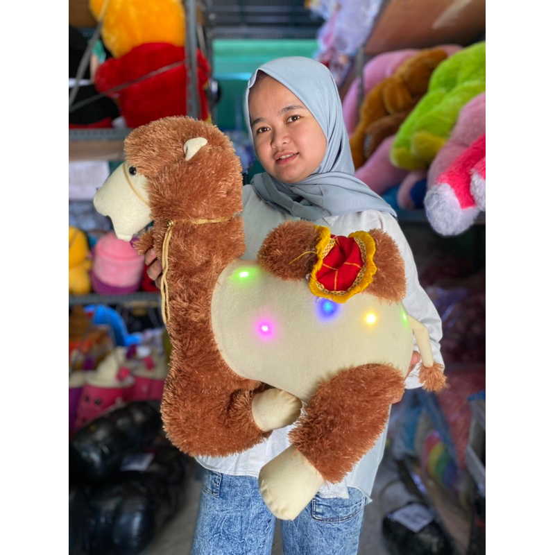 Jual Boneka unta lucu uk.L BESAR(free lampu led kelap kelip) | Shopee ...