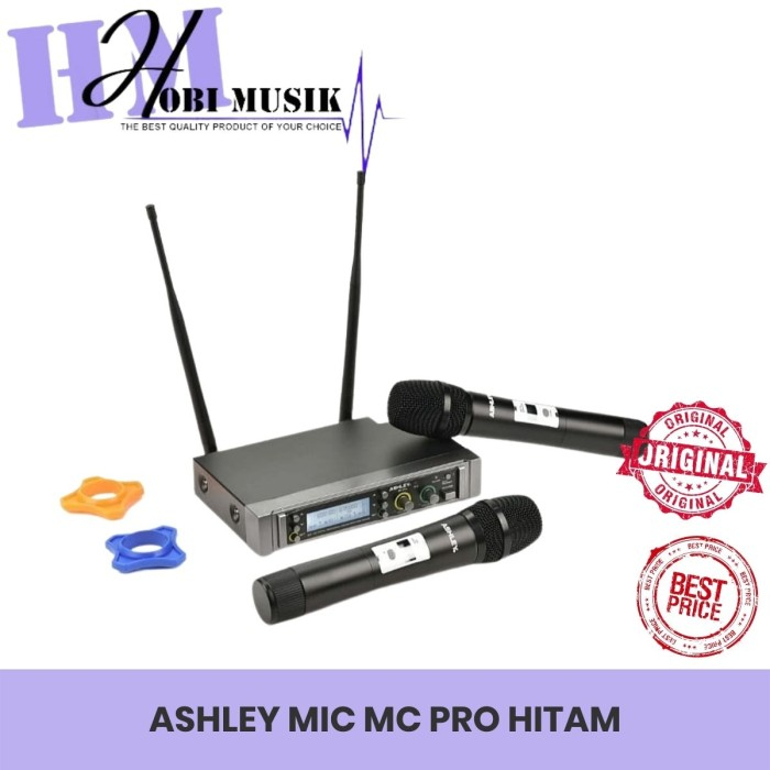 Jual Mic Wireless Ashley MC Pro MCPro Original Warna Hitam Champagne | Shopee Indonesia