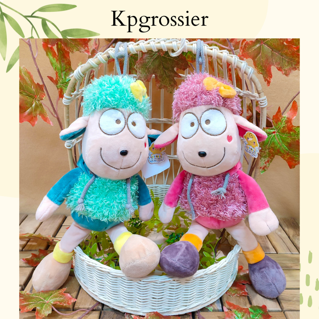 Jual Boneka Kambing Domba Mini Lucu Merah Biru 23 cm | Shopee Indonesia