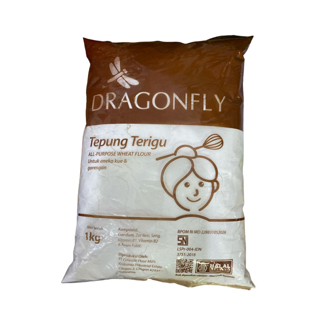 Jual Dragonfly Tepung Terigu 1kg All Purpose Wheat Flour 1kg | Shopee ...