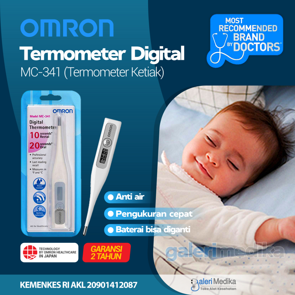 Jual Termometer Digital Omron MC-341 / MC 341 / MC341 - Termometer Bayi ...