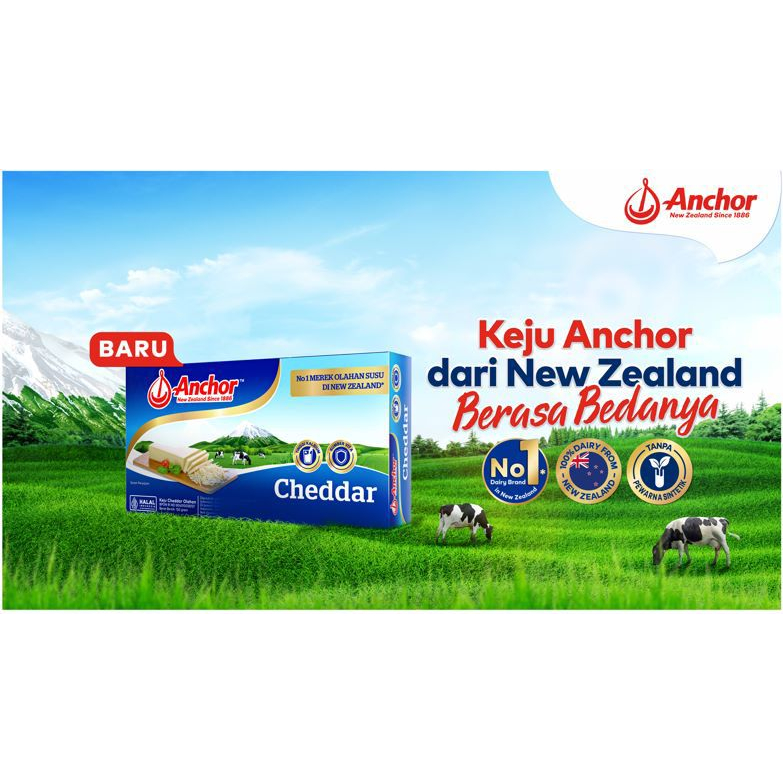 Jual ANCHOR CHEDDAR BLOCK CHEESE 150GR | Shopee Indonesia