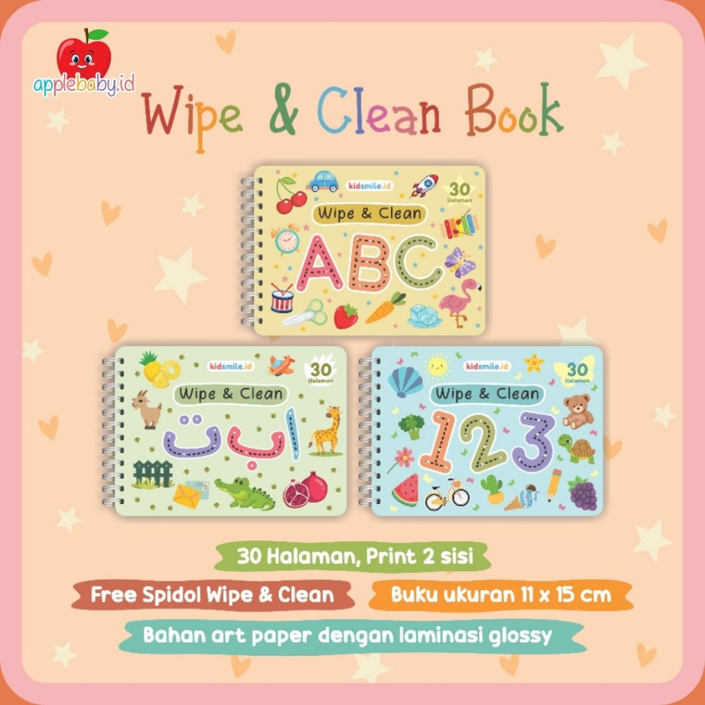 Jual Buku Wipe And Clean Activity Mainan Edukasi Anak Buku Belajar ...