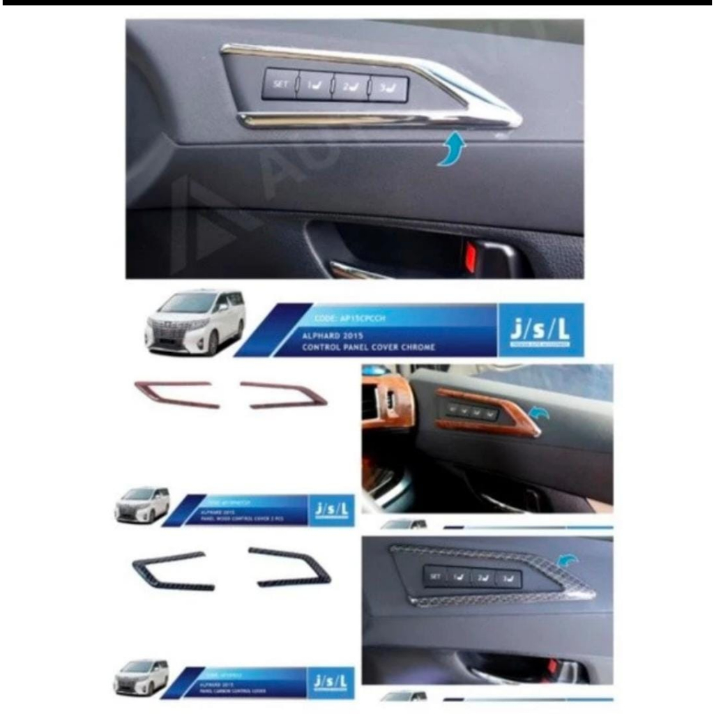 Jual all new alphard 2015 cover control panel chrome wood carbon ...