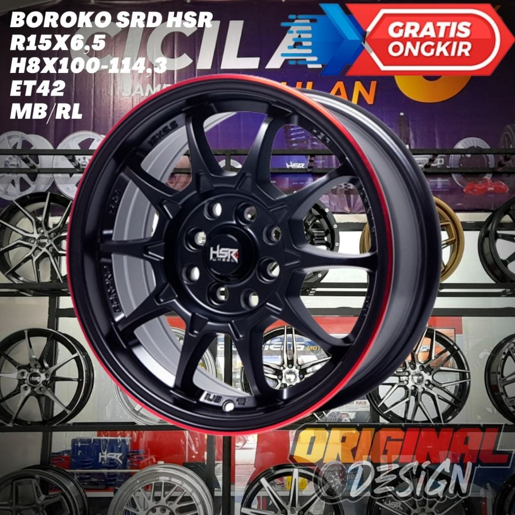 Jual Velg Mobil Racing Ring 15 R15 HSR BOROKO SRD MOBILIO , YARIS , SIGRA | Shopee Indonesia
