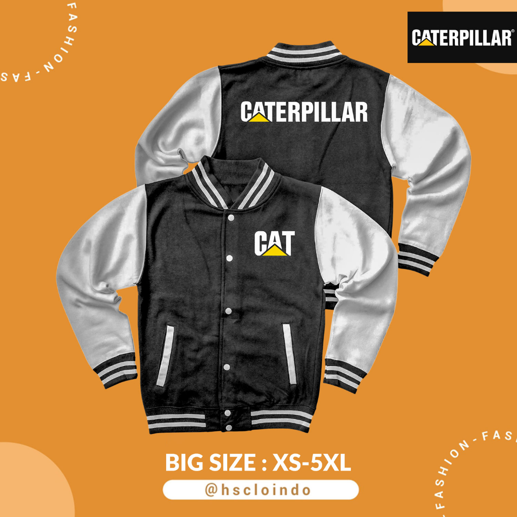 Jual Jaket BOMBER Varsity Caterpillar Diesel Power Cat Mining Operator ...