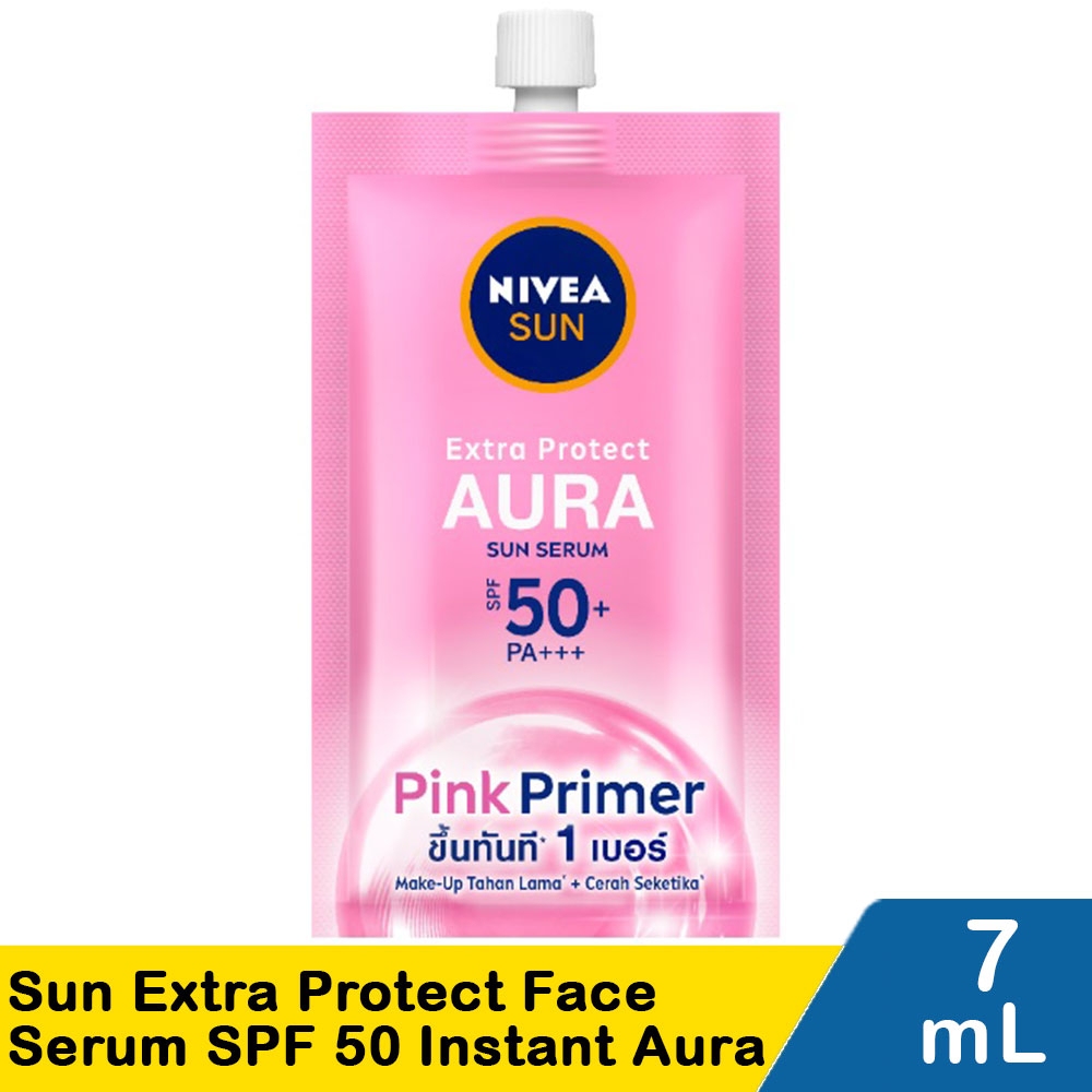 Jual Nivea Extra Protect Aura Sun Serum SPF50+ PA+++ Sachet 7ml I Sunscreen | Shopee Indonesia