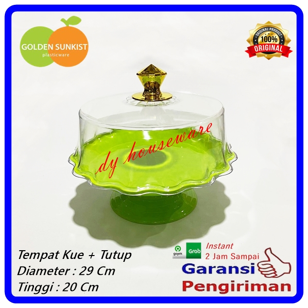 Jual Tempat Kue Cake Tray Wadah Bolu Tutup Akrilik Golden Sunkist TK ...