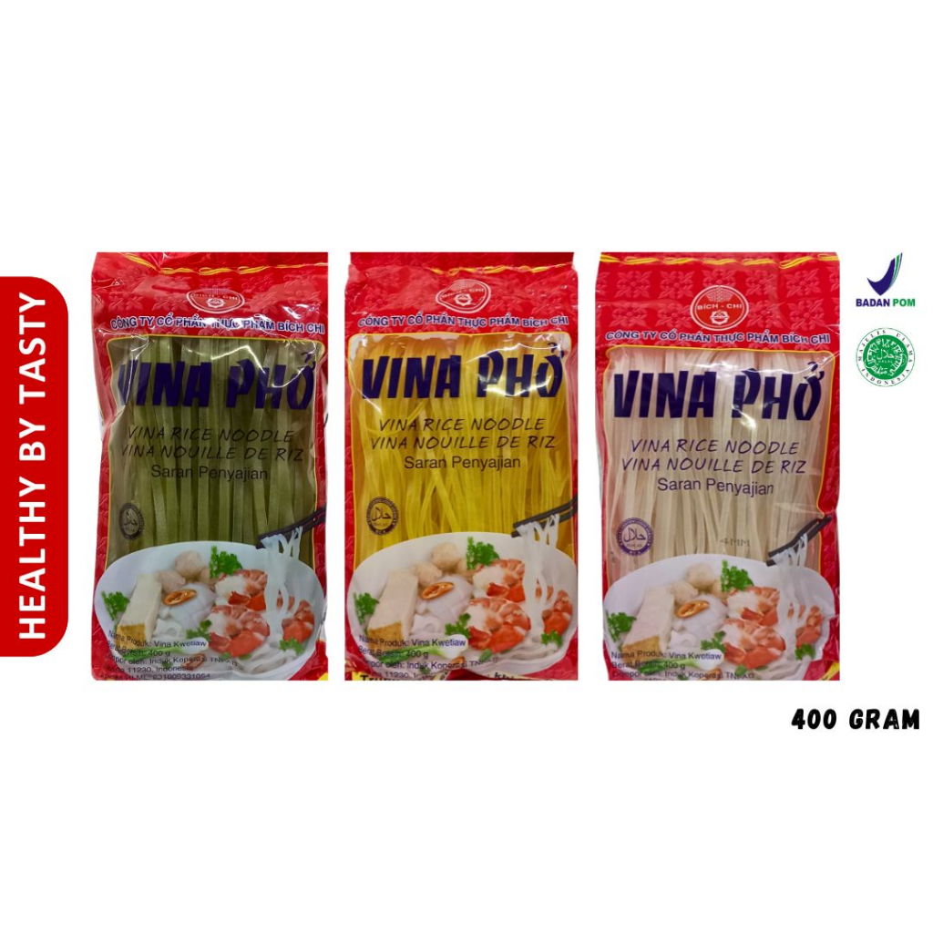 Jual Vina Pho Rice Noodle Vietnam Vina Kwetiaw Mie Beras 400gr halal | Shopee Indonesia