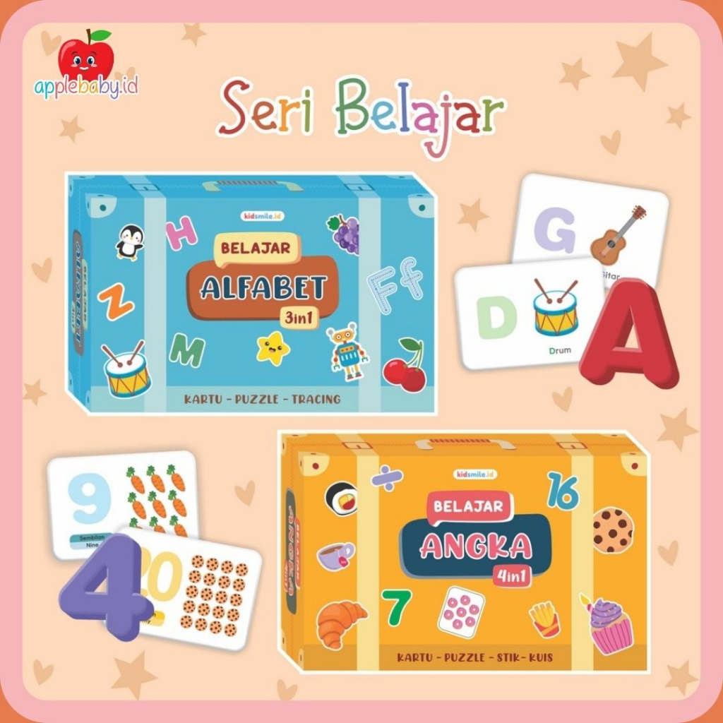 Jual Belajar Alfabet 3 in 1 dan Belajar Angka 3 in 1 Activity Book ...