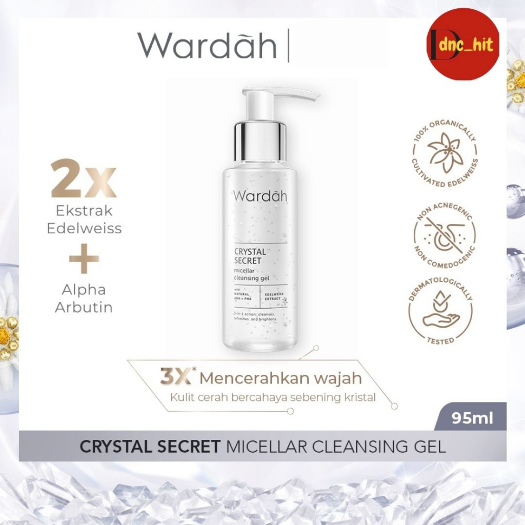 Jual Wardah Crystal Secret Micellar Cleansing Gel 95ml | Shopee Indonesia