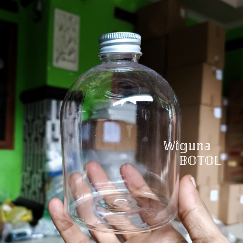 Jual Botol 500ml Oval Tutup Ulir Aluminium / Botol Ulir 500ml Oval ...