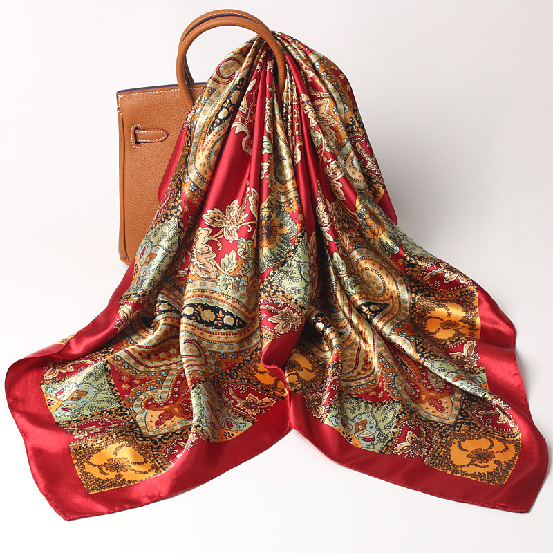 Jual Scraf Syal 90x90cm silk syal leher syal tas kerudung motif batik ...
