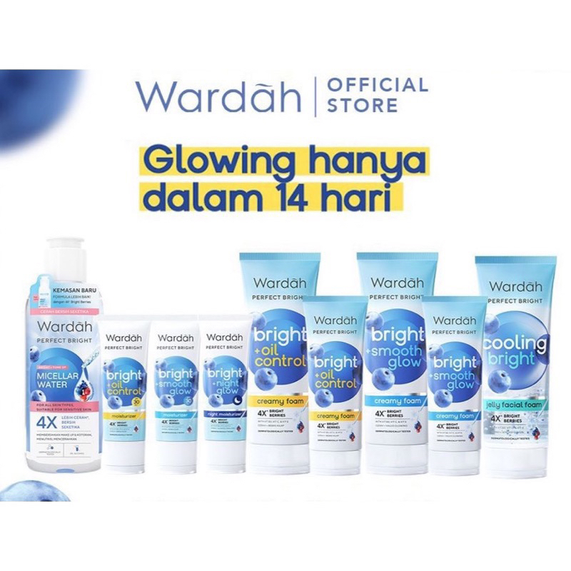 Jual WARDAH PERFECT BRIGHT SERIES PERFECT BRIGHT MOISTURIZER FACIAL WASH SMOOTH GLOW & OIL ...