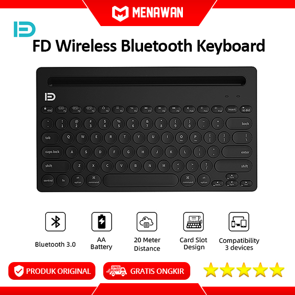 Jual FD Keyboard Wireless Bluetooth iPad Tablet PC Komputer Multiple ...