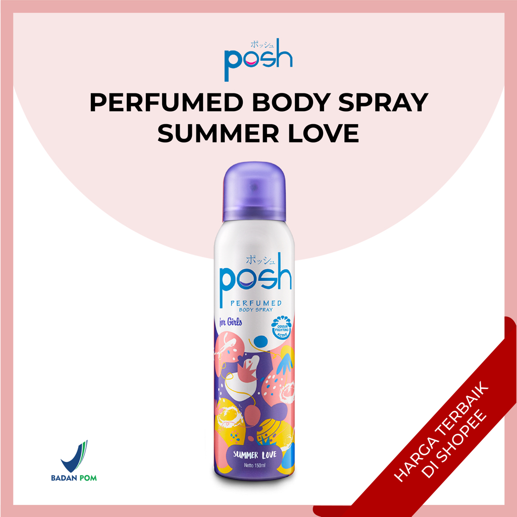 Jual Posh Body Spray 150ml Men / Girls Perfumed Pria Wanita Body Spray ...