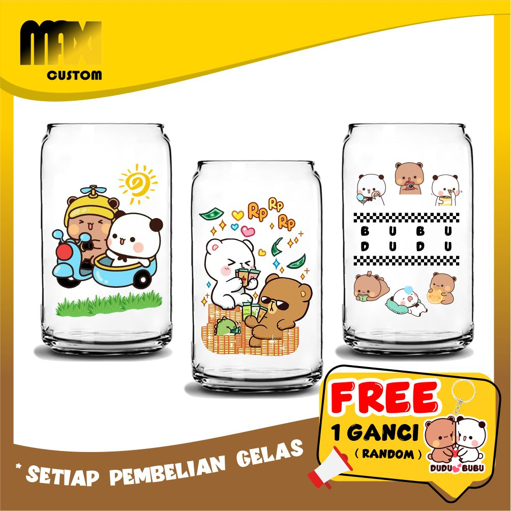 Jual GELAS BUBU & DUDU / MUG BERUANG LUCU (MUG CUSTOM) (GELAS CUSTOM ...