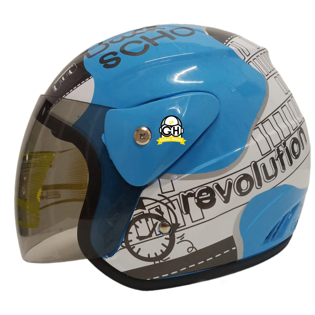 Jual HELM EVO EVOLUTION DEWASA NOTES REVOLUTION SERIES HALF FACE ...