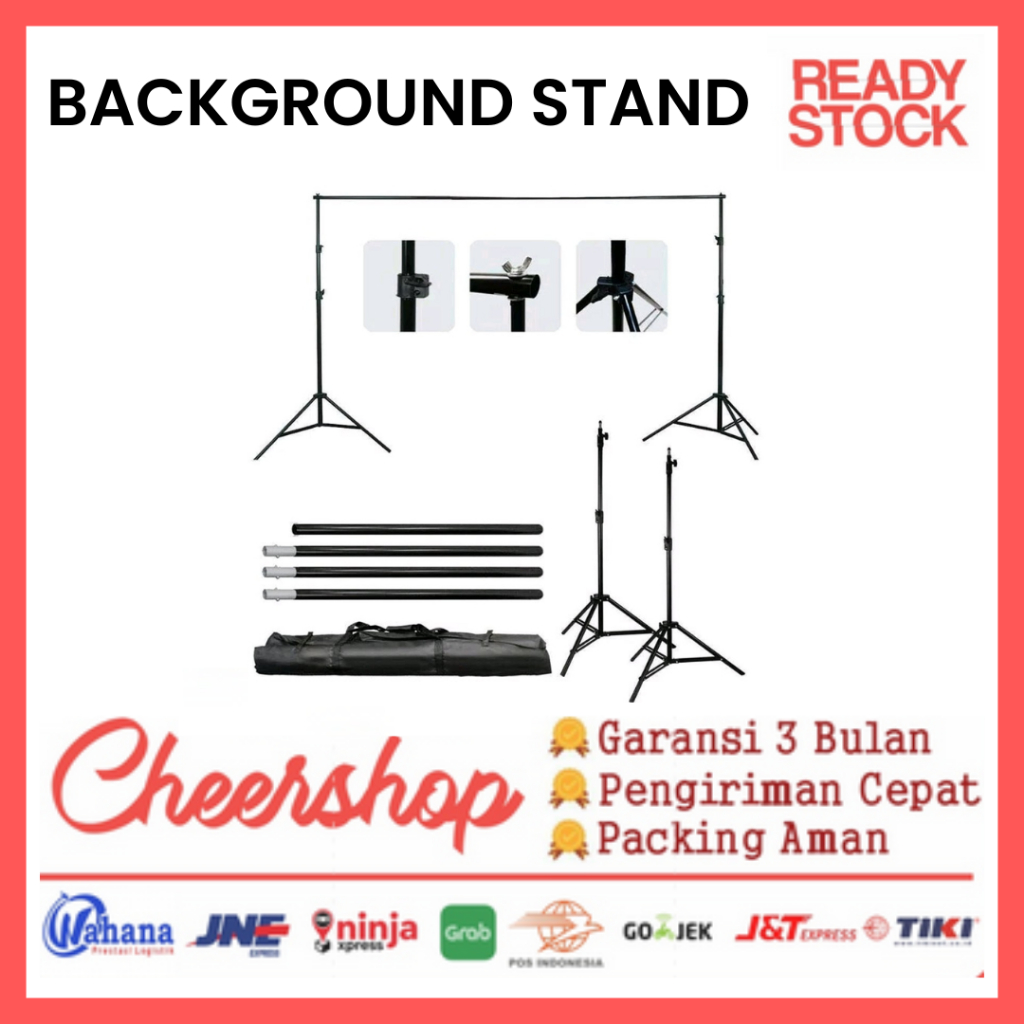 Jual Stand Background Studio Foto 2 x 3 M 2 x 6 M Tiang Background Poto ...