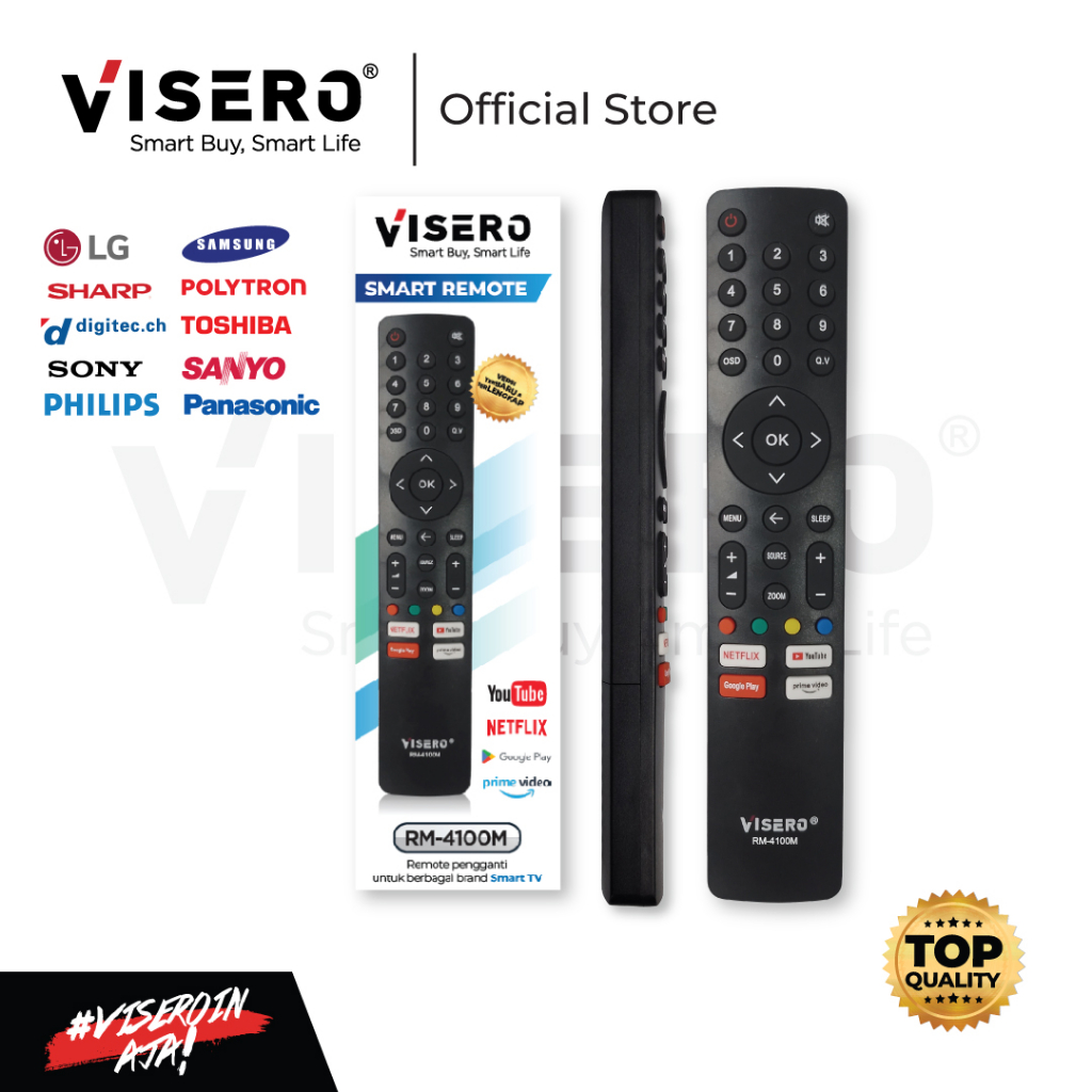 Jual Remote Multi Smart TV Visero (RM-4100M) | Shopee Indonesia