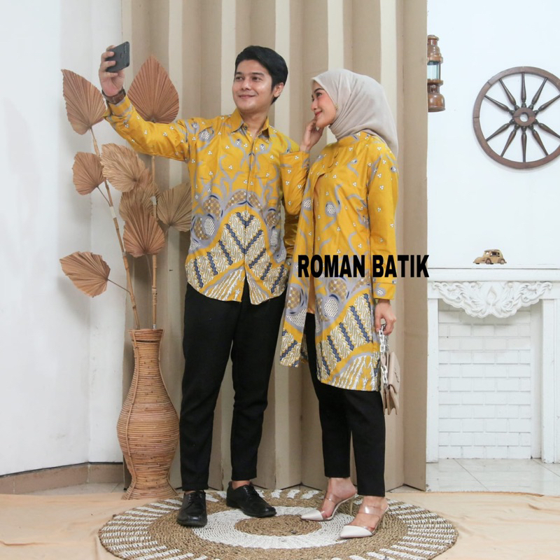 Jual Batik Couple (ROMAN-store) - Baju Batik Couple Batik Tunik Couple ...