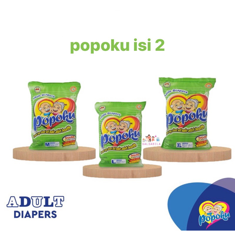 Jual Popoku Adult Diapers Sachet isi 2 pcs / Popok dewasa | Shopee ...