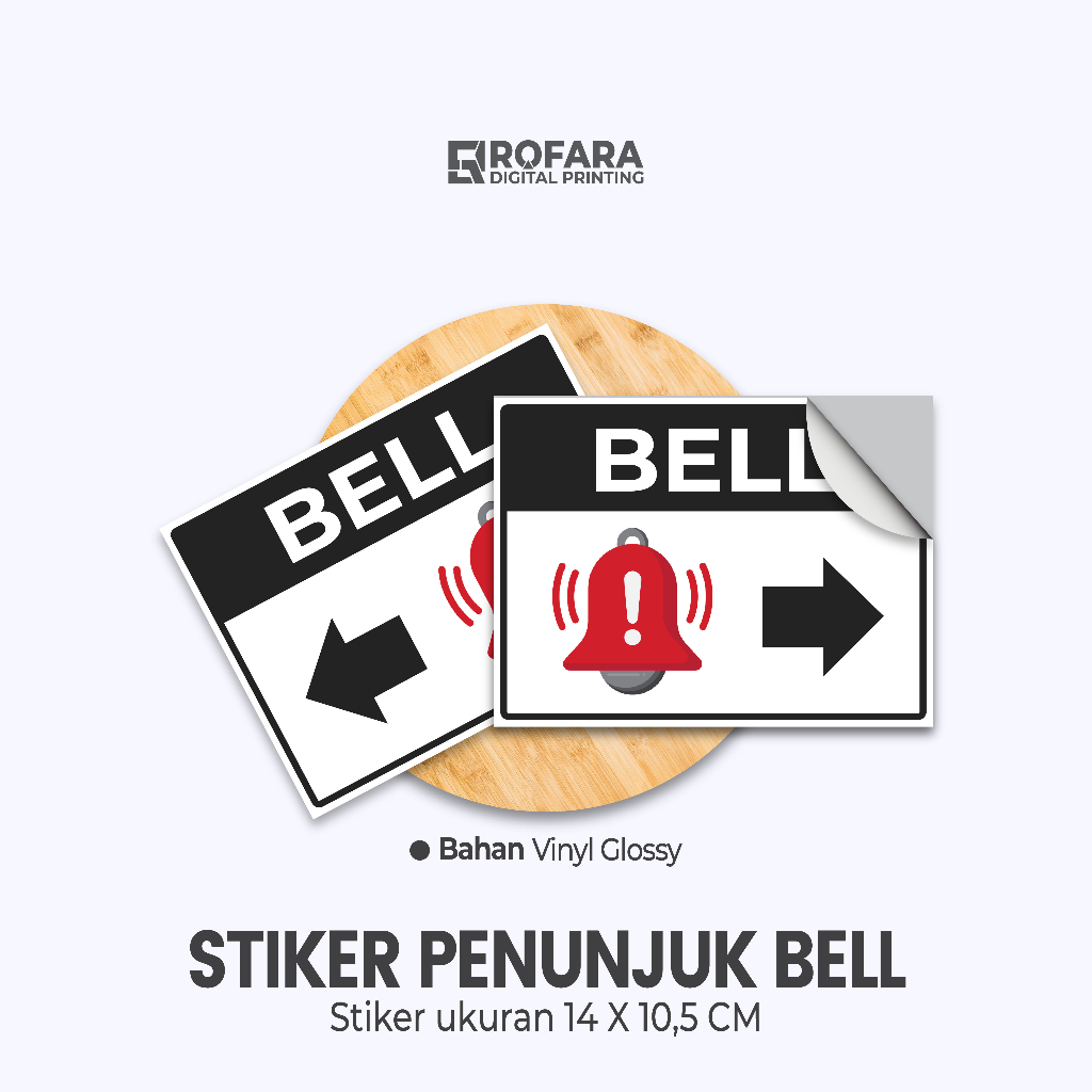 Jual Stiker Penunjuk Arah Bell | Bahan Vinyl | Ukuran 14 x 10,5 CM ...