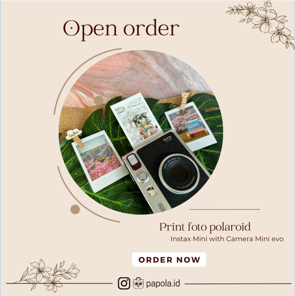 Jual Cetak foto polaroid INSTAX Fujifilm MIni Evo FREE 1 FRAME REFILL ...
