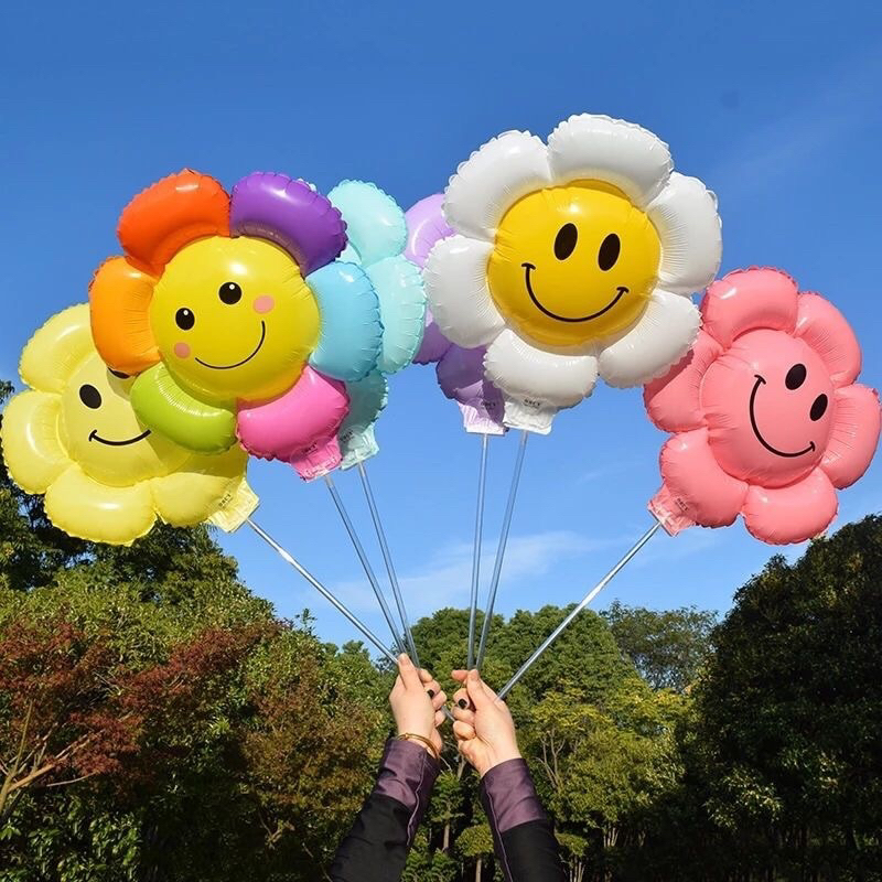 Jual BALON BUNGA MATAHARI SMILE VIRAL UKURAN SEDANG DAN JUMBO | Shopee ...