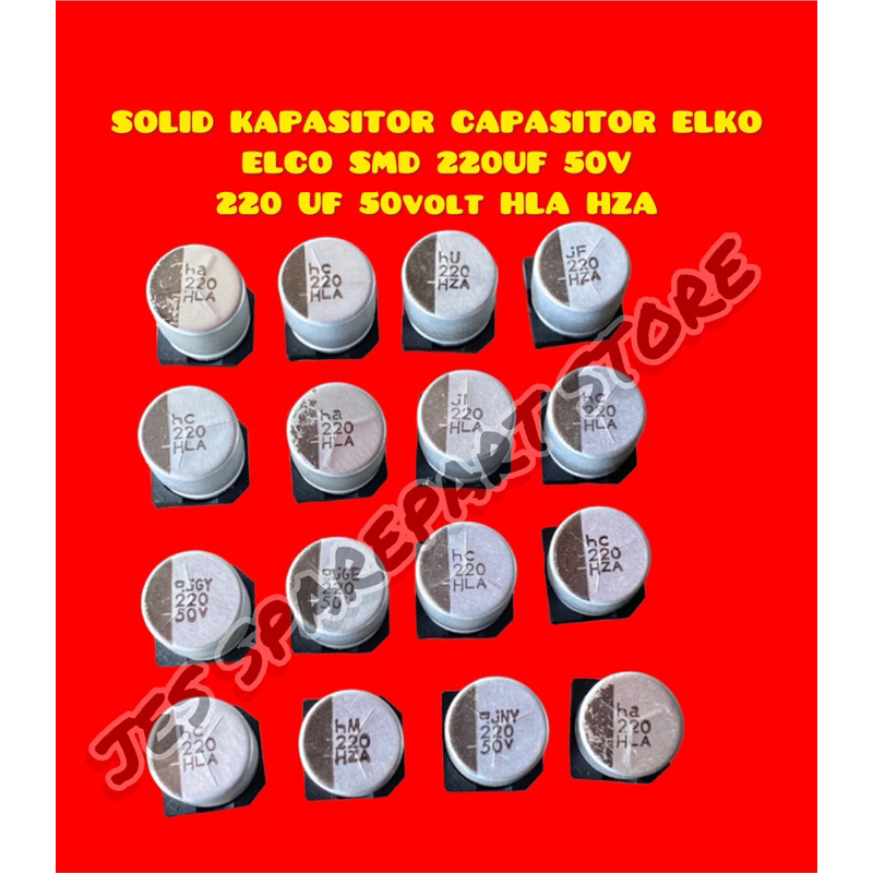 Jual SOLID KAPASITOR CAPASITOR ELKO ELCO SMD 220UF 50V 220 UF 50volt ...