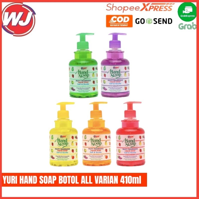 Jual YURI HAND SOAP BOTOL ALL VARIAN 410ml | Shopee Indonesia