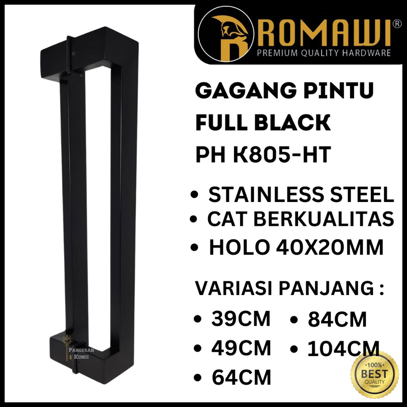 Jual PULL GAGANG PEGANGAN HANDLE PINTU TARIK KACA SUSUN KOTAK BULAT ...