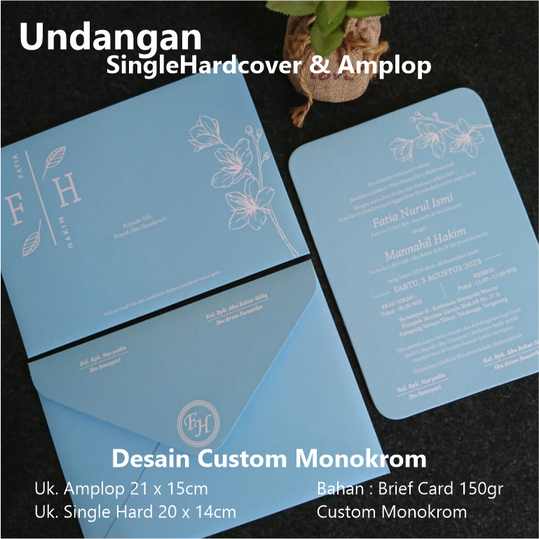 Jual Undangan Single Hardcover + Amplop Custom | Shopee Indonesia
