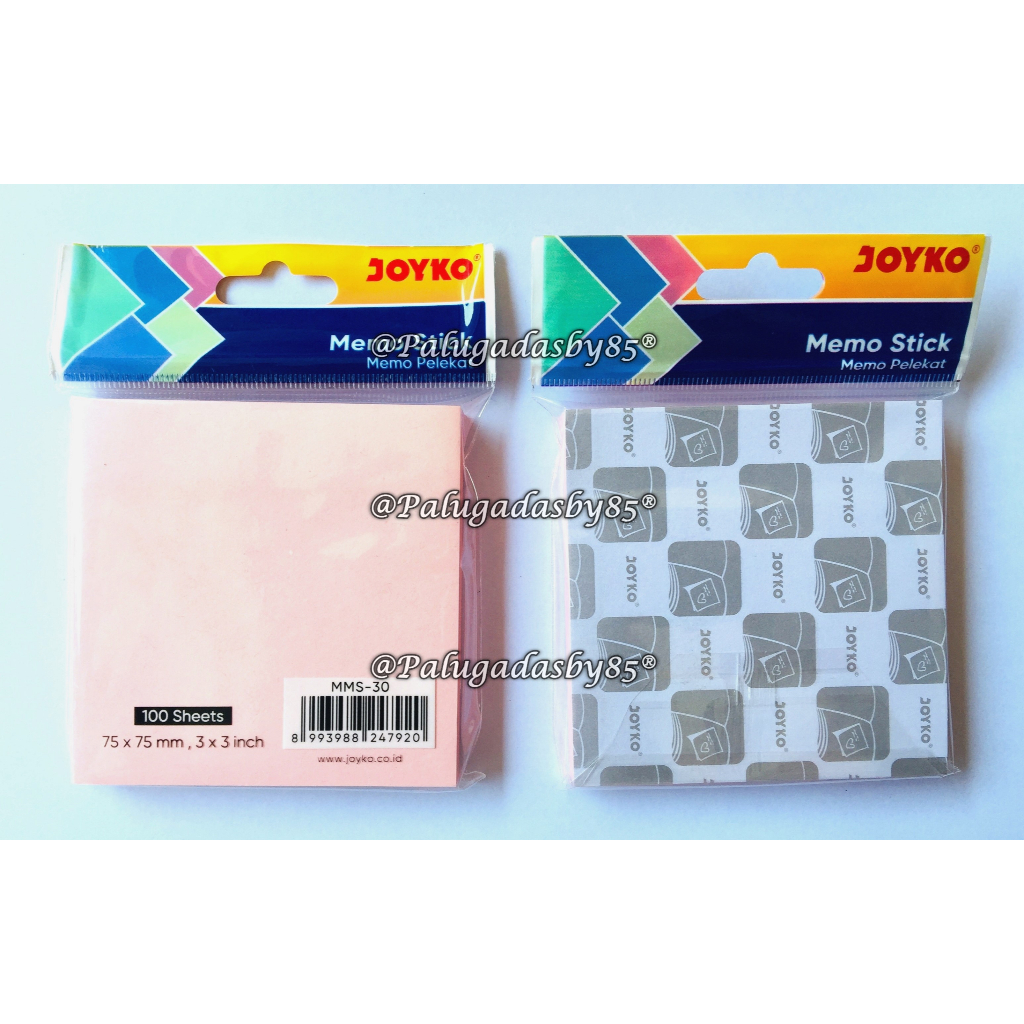 Jual (1 Biji) Sticky Notes JOYKO MMS-30 75 x 75 / Memo Stick Sticky ...