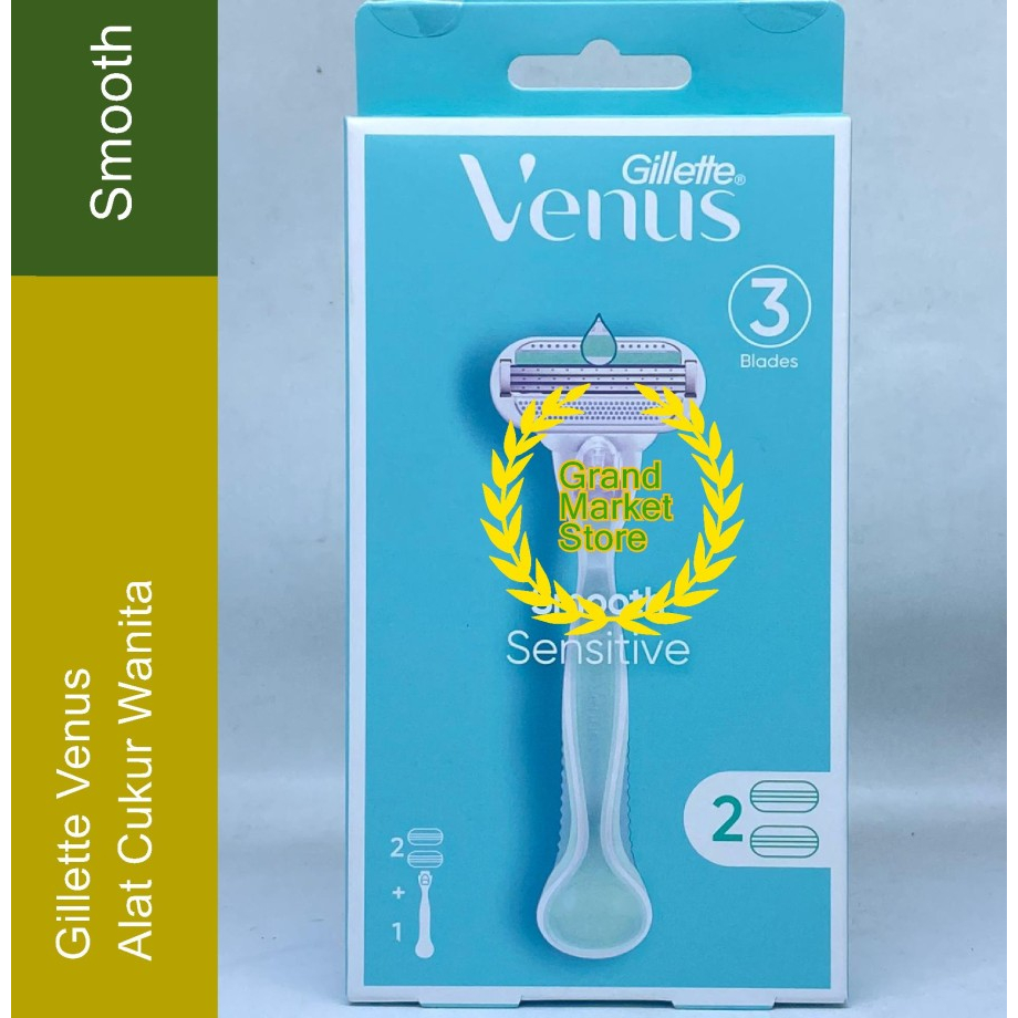 Jual Gillette Venus Alat Cukur Smooth Sensitive Razor 3 Blades | Shopee ...