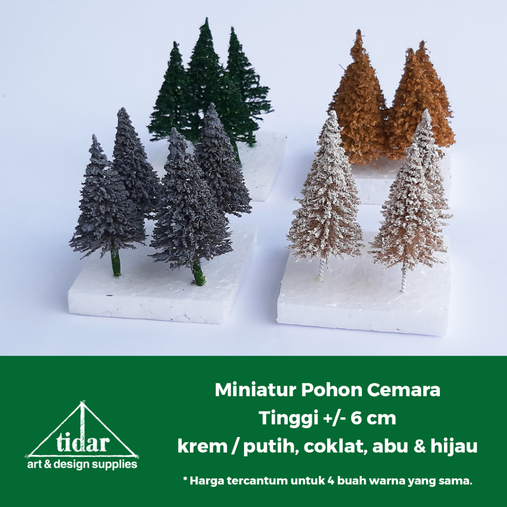 Jual HR - Miniatur Pohon Cemara Tinggi 6 cm - Maket Tanaman Pinus ...