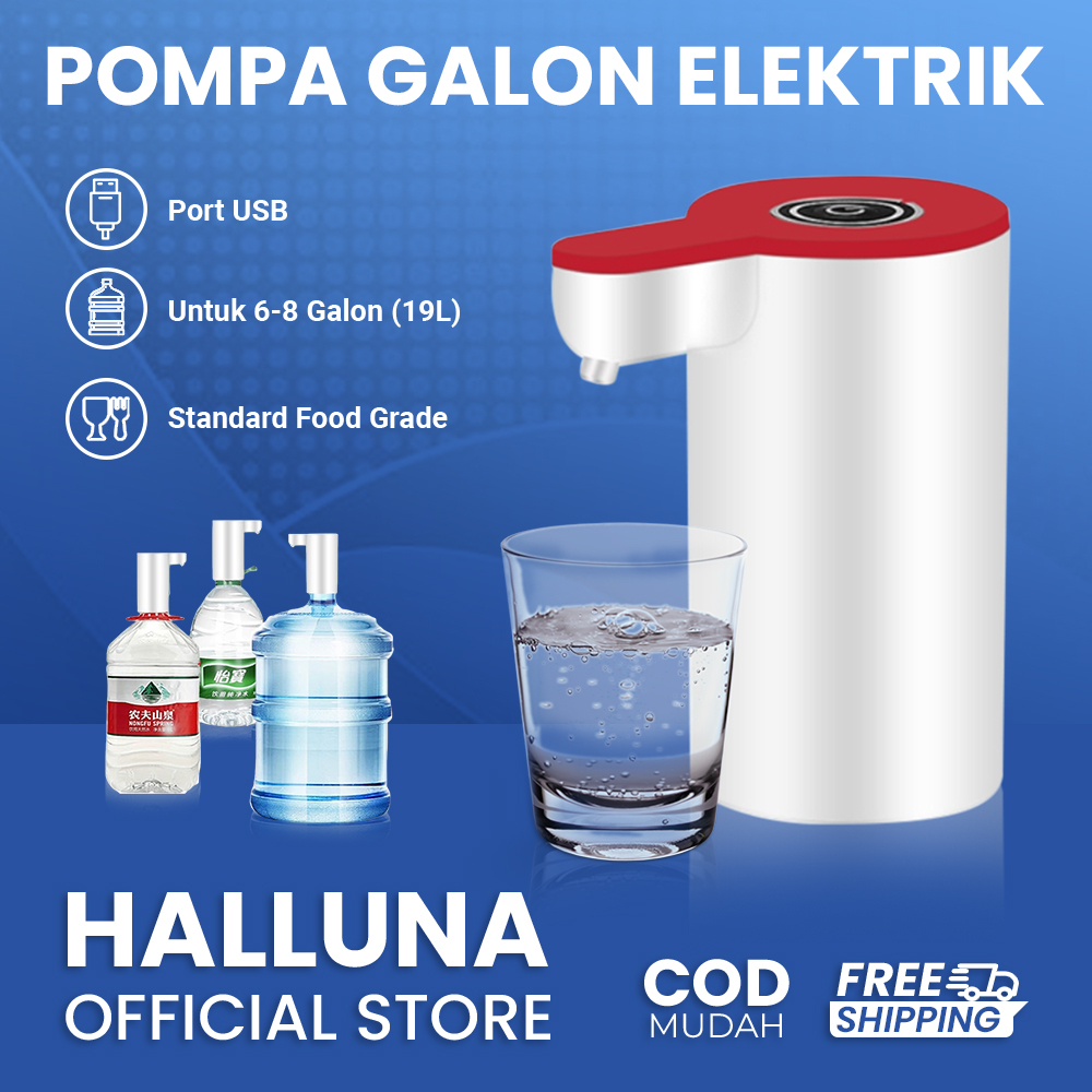 Jual Halluna Pompa Galon Electric / charge | Shopee Indonesia